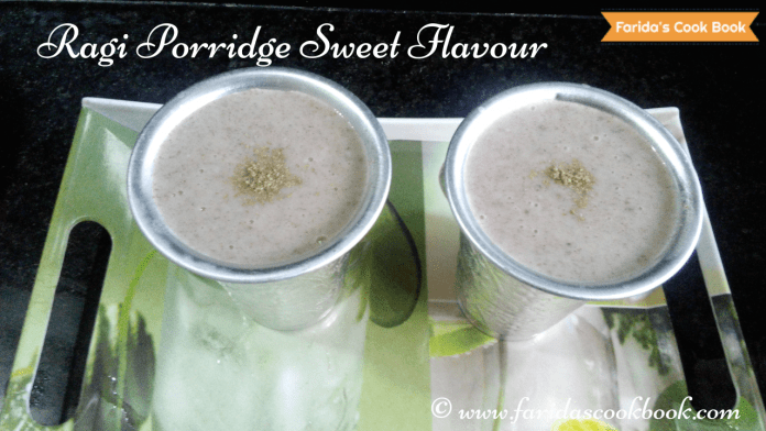ragi porridge | ragi malt | ragi kanji | finger millet - Faridas Cook Book