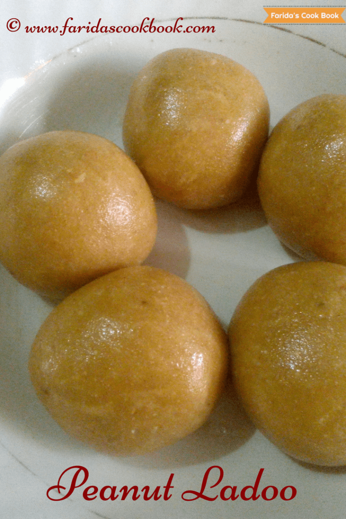 peanut ladoo | groundnut laddu | peanut laddu with jaggery - Faridas ...