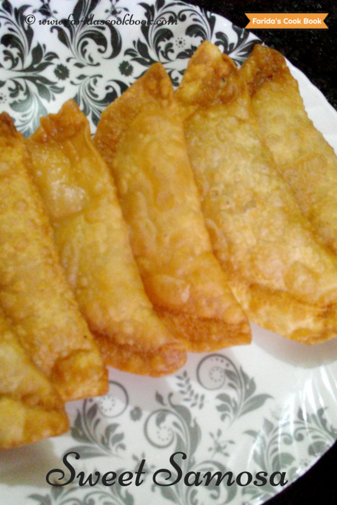 sweet samosa | sweet samosa recipe | coconut samosa | in 15 minutes ...