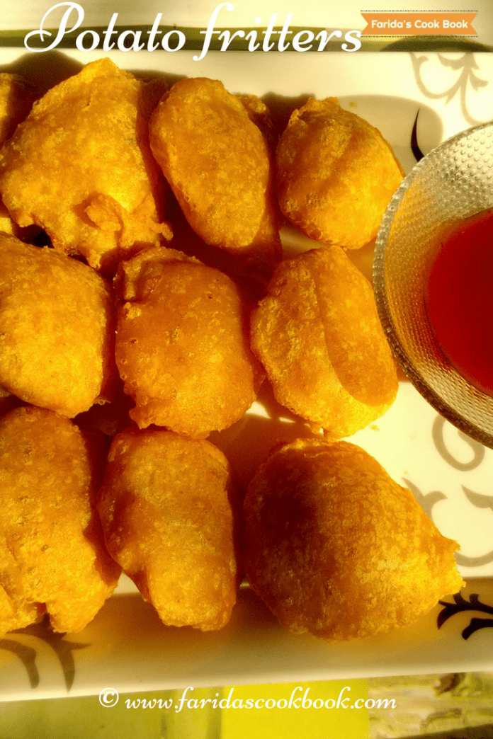 potato fritters | aloo pakora | aloo bajji | potato bajji - Faridas ...