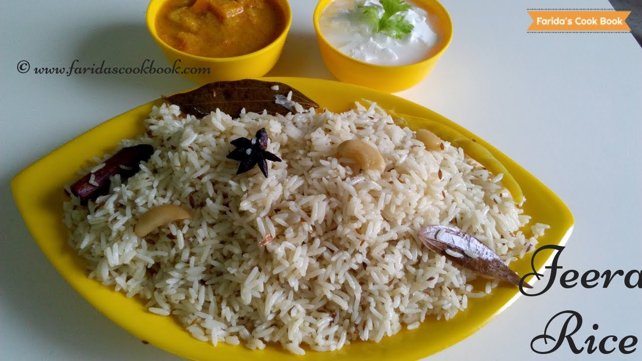 jeera rice recipe | cumin rice | jeera pulao | zeera - Faridas Cook Book