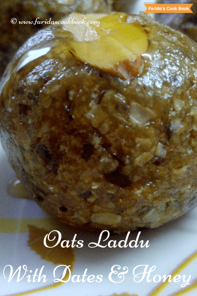 oats laddu | oats ladoo with dates and honey | sugar-free dessert ...