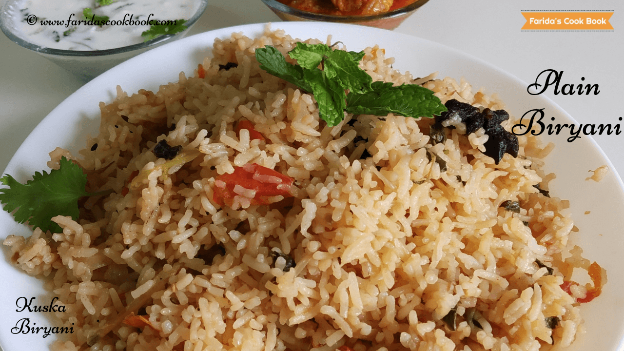 biryani recipe | kuska biryani | plain biryani rice recipe | kuska rice ...
