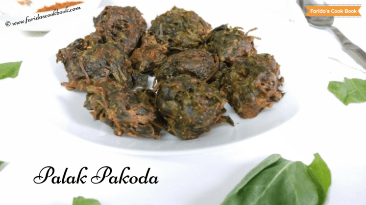 palak pakoda recipe| spinach fritters | palak pakora recipe - Faridas ...