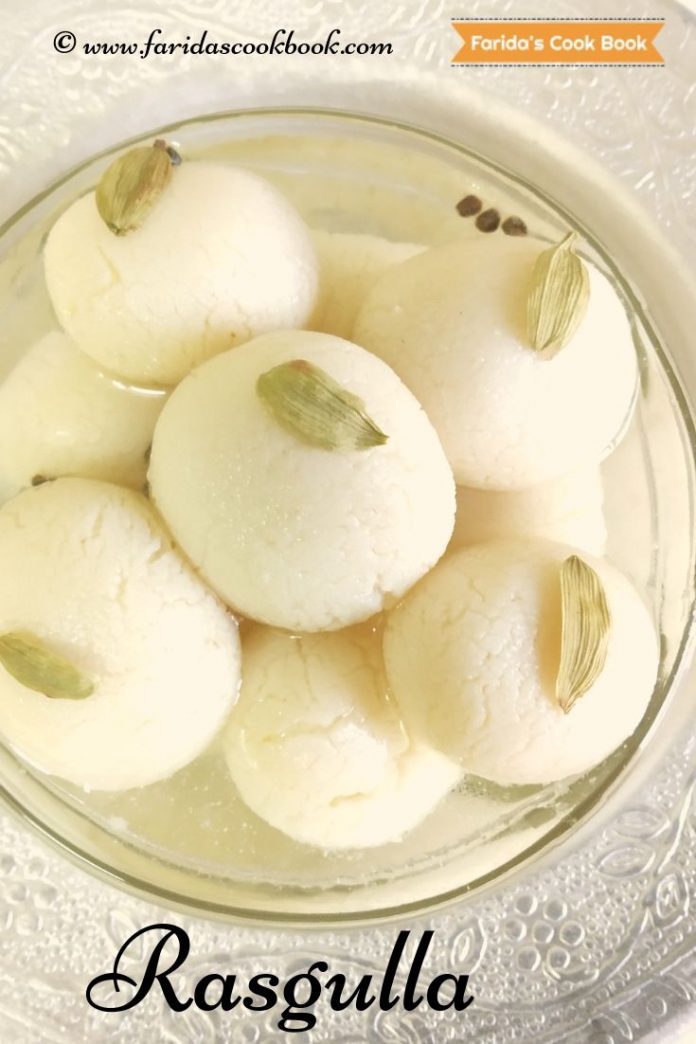 rasgulla recipe | how to make rasgulla | soft spongy rasgulla - Faridas ...