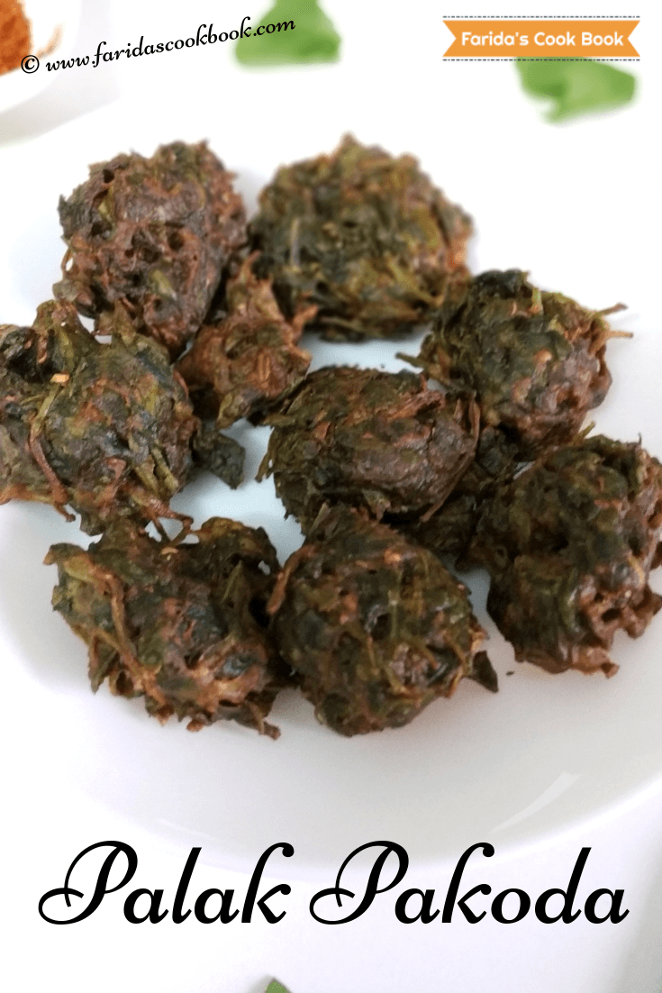 palak pakoda recipe| spinach fritters | palak pakora recipe - Faridas ...