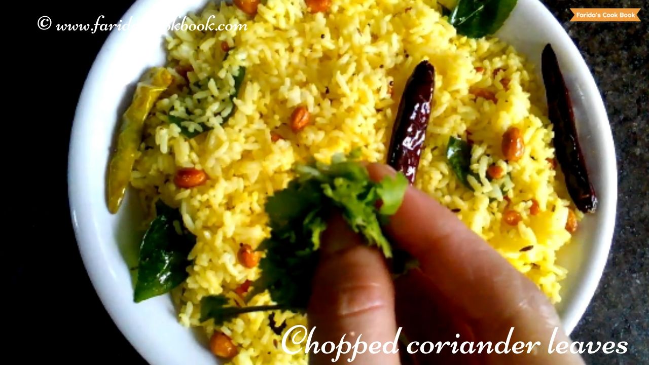 lemon rice | pulihora | chitranna | South Indian recipe - Faridas Cook Book