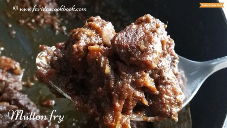 Mutton Fry | Andhra Style Recipe| Mutton Roast - Faridas Cook Book