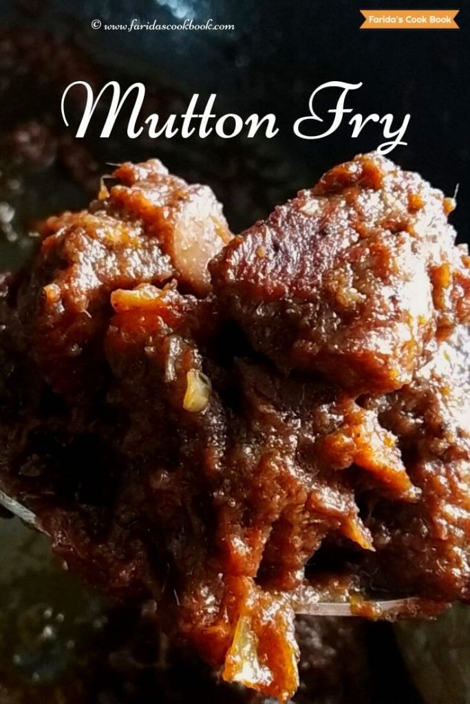 Mutton Fry | Andhra Style Recipe| Mutton Roast - Faridas Cook Book