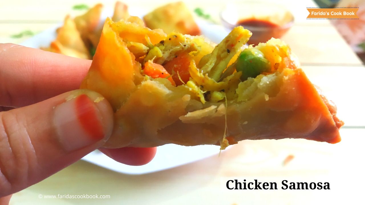 chicken samosa recipe | how to make chicken samosa with homemade samosa ...