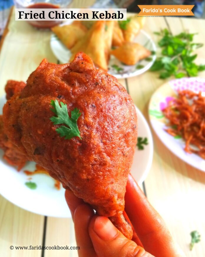 fried chicken kebab | banglore empire fried chicken kebab recipe ...