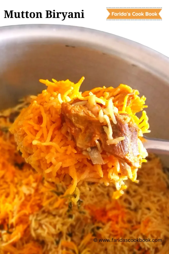 Mutton Biryani How To Make 1 Kg Mutton Biryani Recipe Faridas Cook Book
