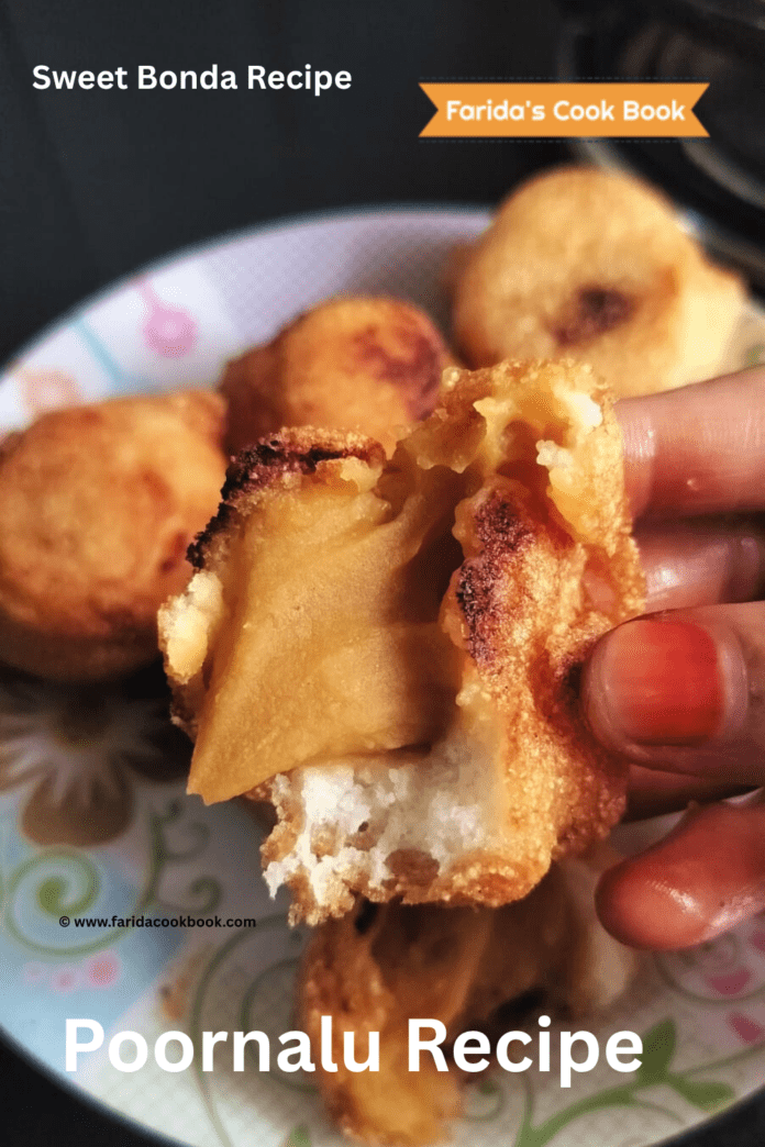 Andhra poornalu recipe | poornam boorelu recipe with jaggery - Faridas ...